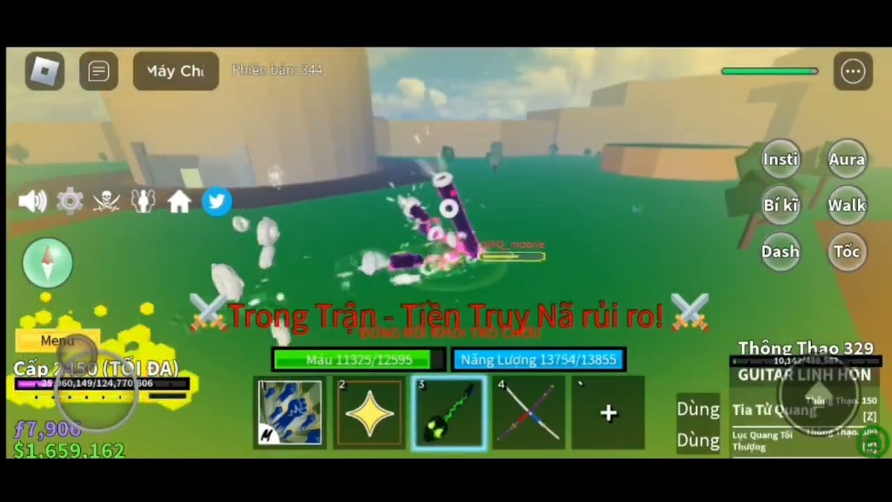Blox Fruit:Xài acc phụ và thử xài trái light đi pvp - YouTube