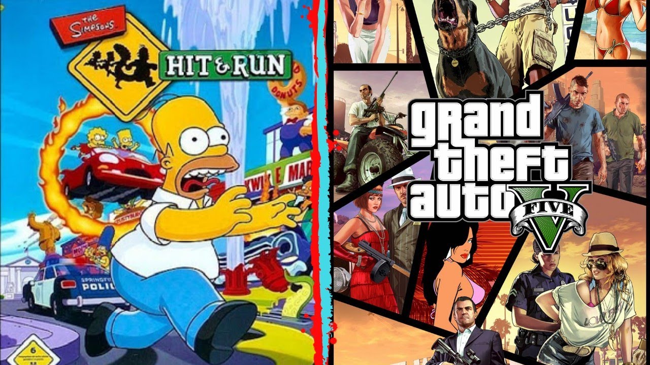 The Simpson Hit & Run + Grand Theft Auto V | Modo Historia | Pc - YouTube