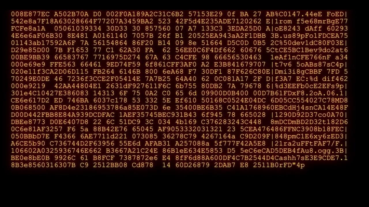 1H Long Relaxing Coding Screensaver Encrypted Programming Code Video VJ Loop no sound, no music ...