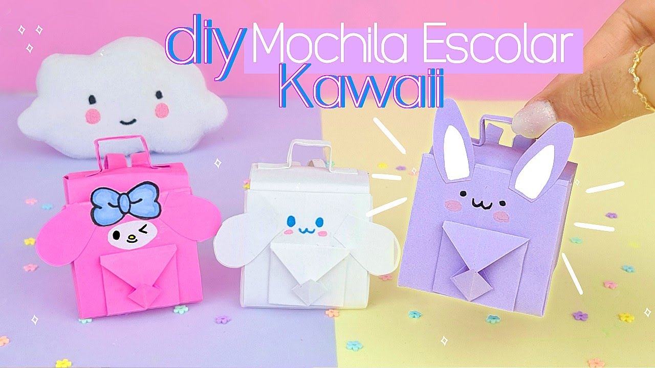 Mochila de Papel Origami Cinnamoroll Sanrio, My Melody e Coelho| Como ...