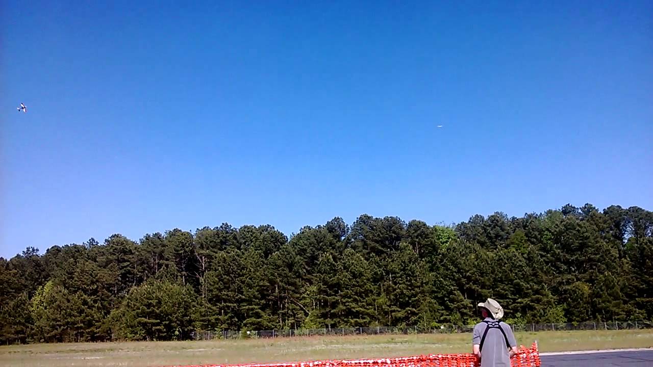 scale nitro Bf 109 taking off and flying at SMRCF - YouTube