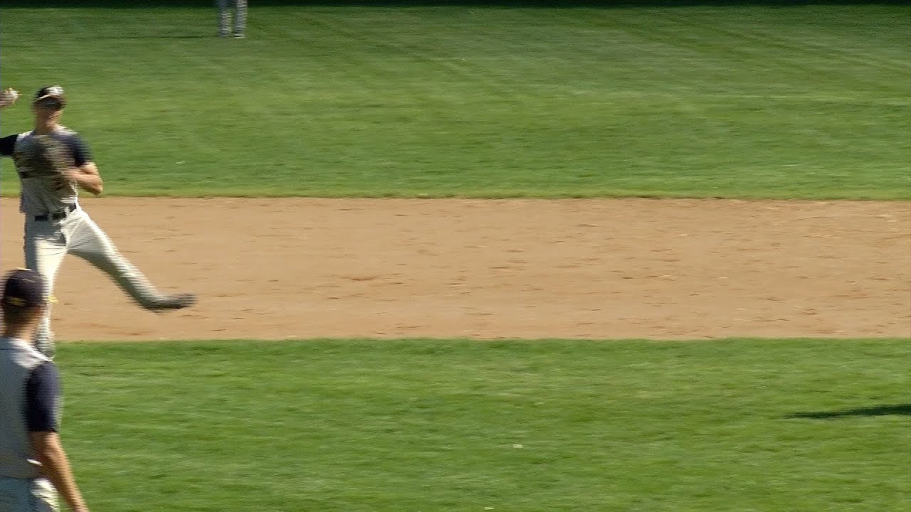 Luke Siegle Defensive Gem for Totino-Grace Baseball - YouTube