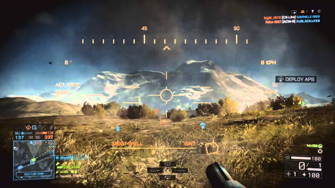 Bf4 tank long range shot (PS4) - YouTube