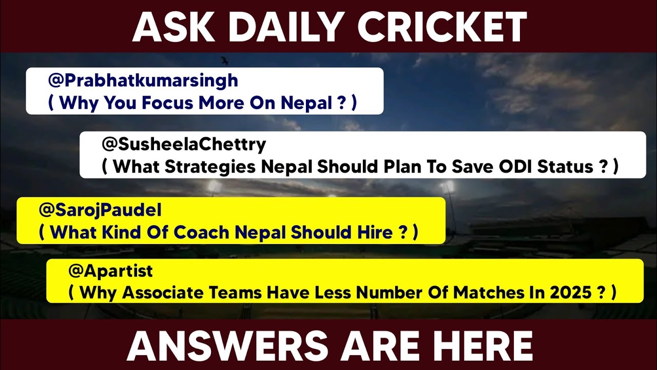 Answers Of Questions 1-4 | Must Watch Full Video | Ask Daily Cricket ...