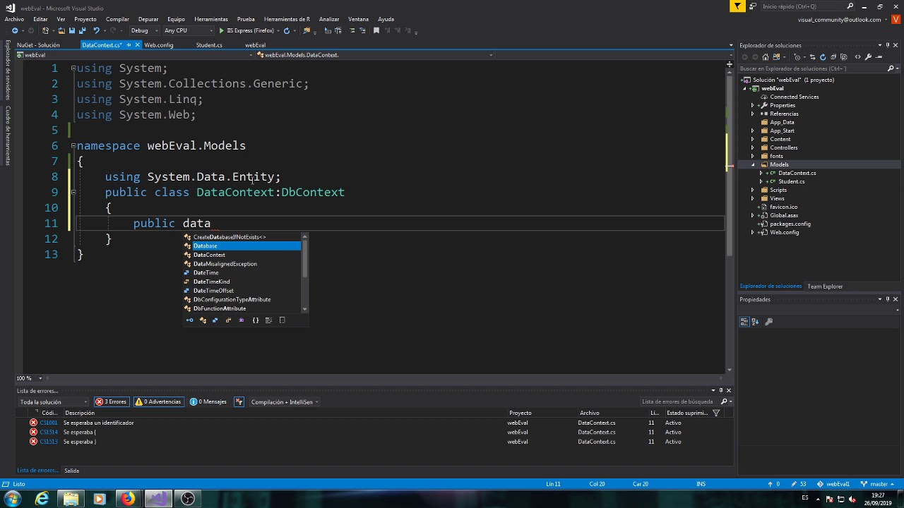 Crear DataContext - YouTube