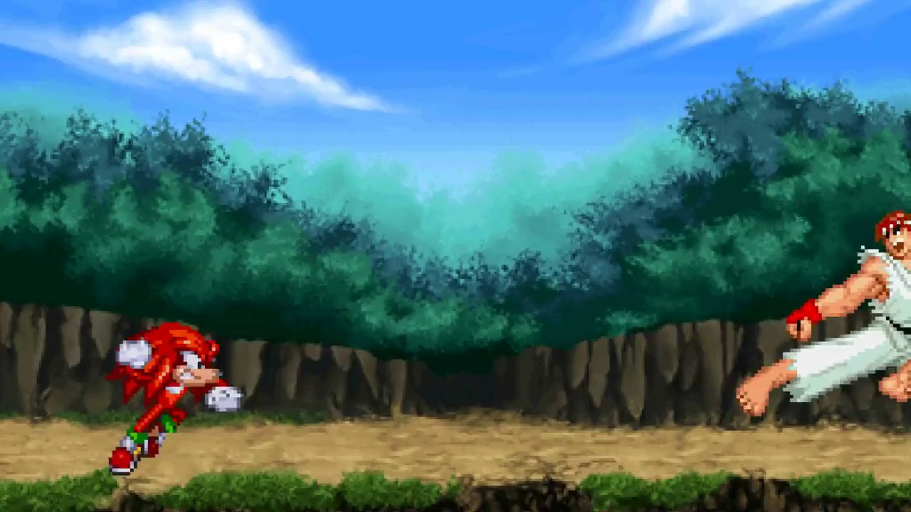 Knuckles vs Ryu - YouTube