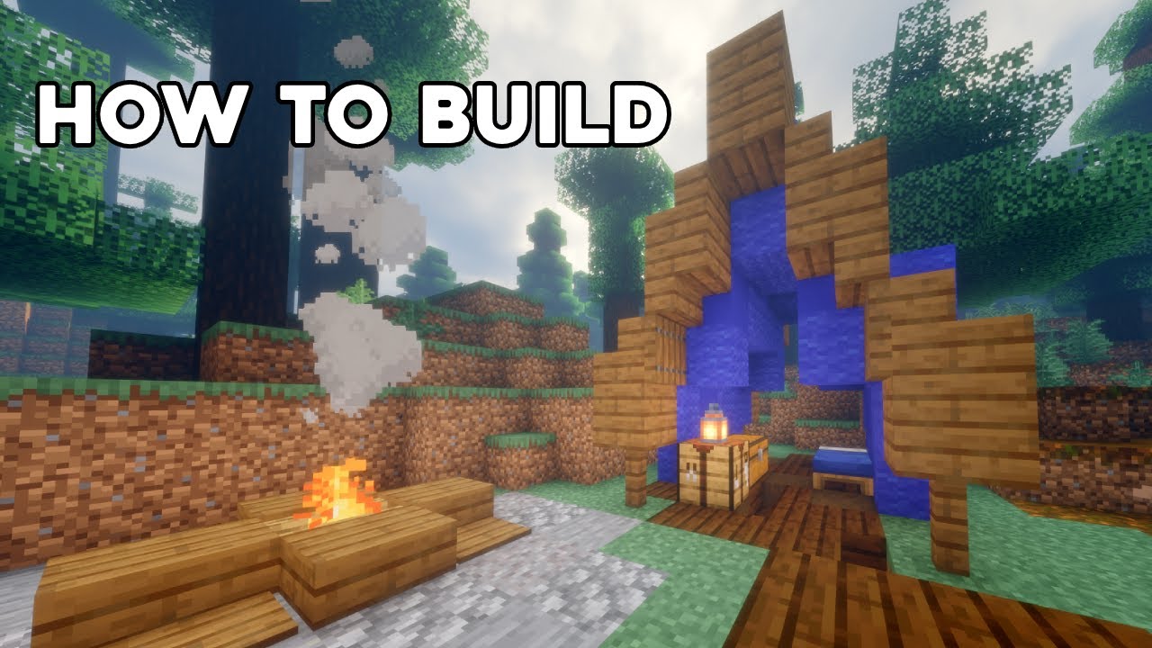 Minecraft | How to Build a Starter Tent House - YouTube
