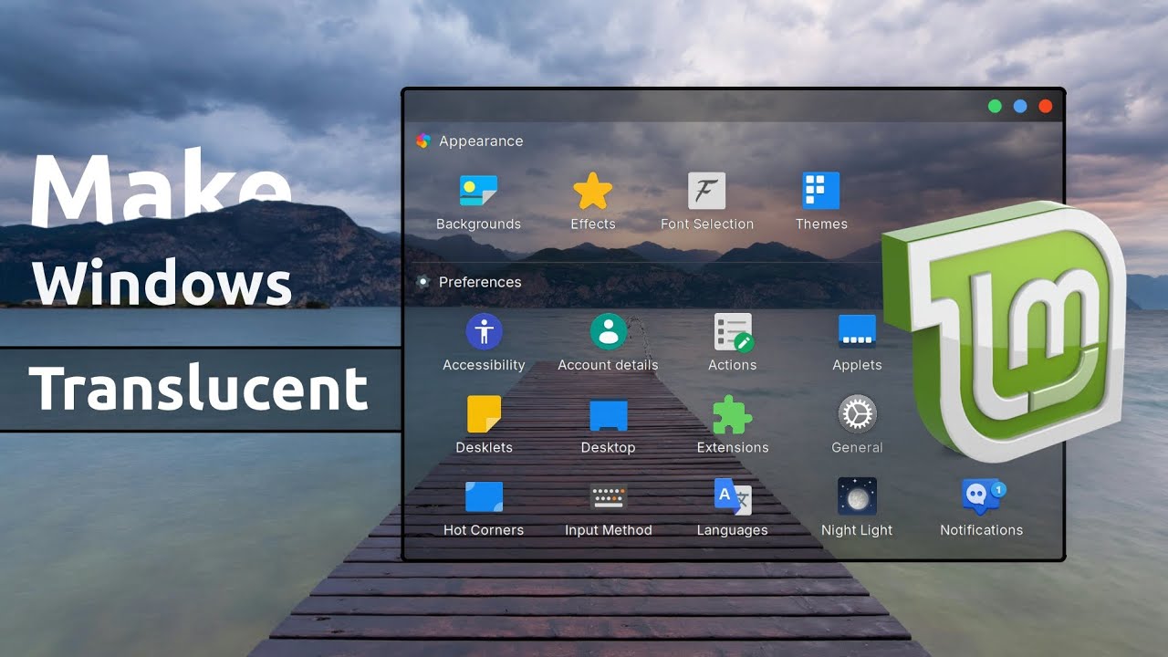 How to Make Windows Translucent in Linux Mint Cinnamon - YouTube