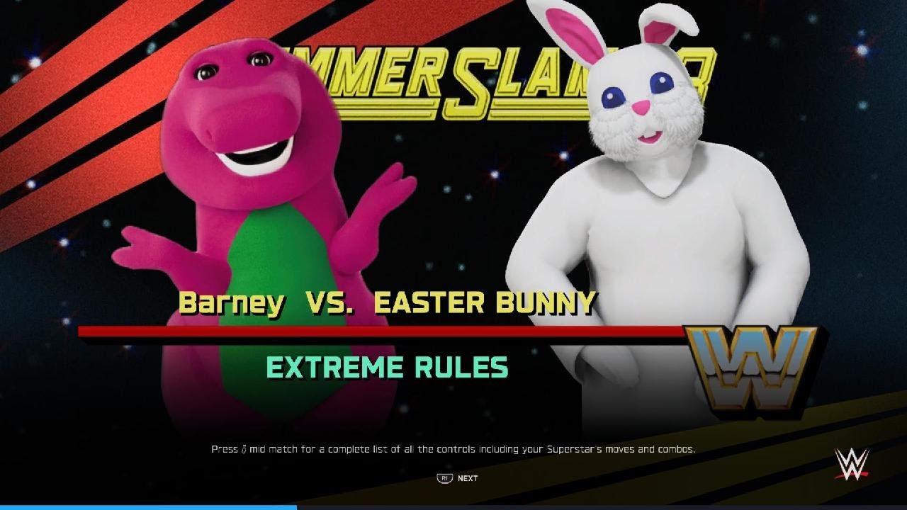 WWE 2K25 barney vs easter bunny 🐰 - YouTube