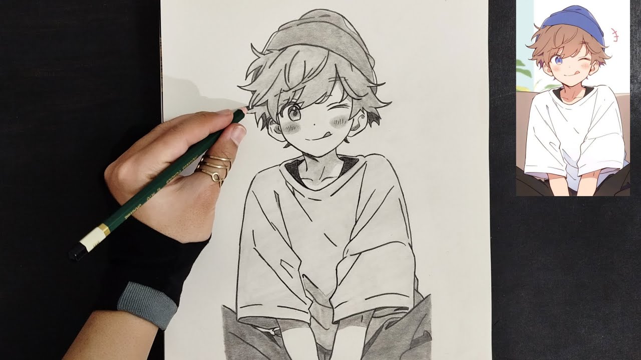 How to draw boy anime / cute boy anime tutorial drawing step by step ...