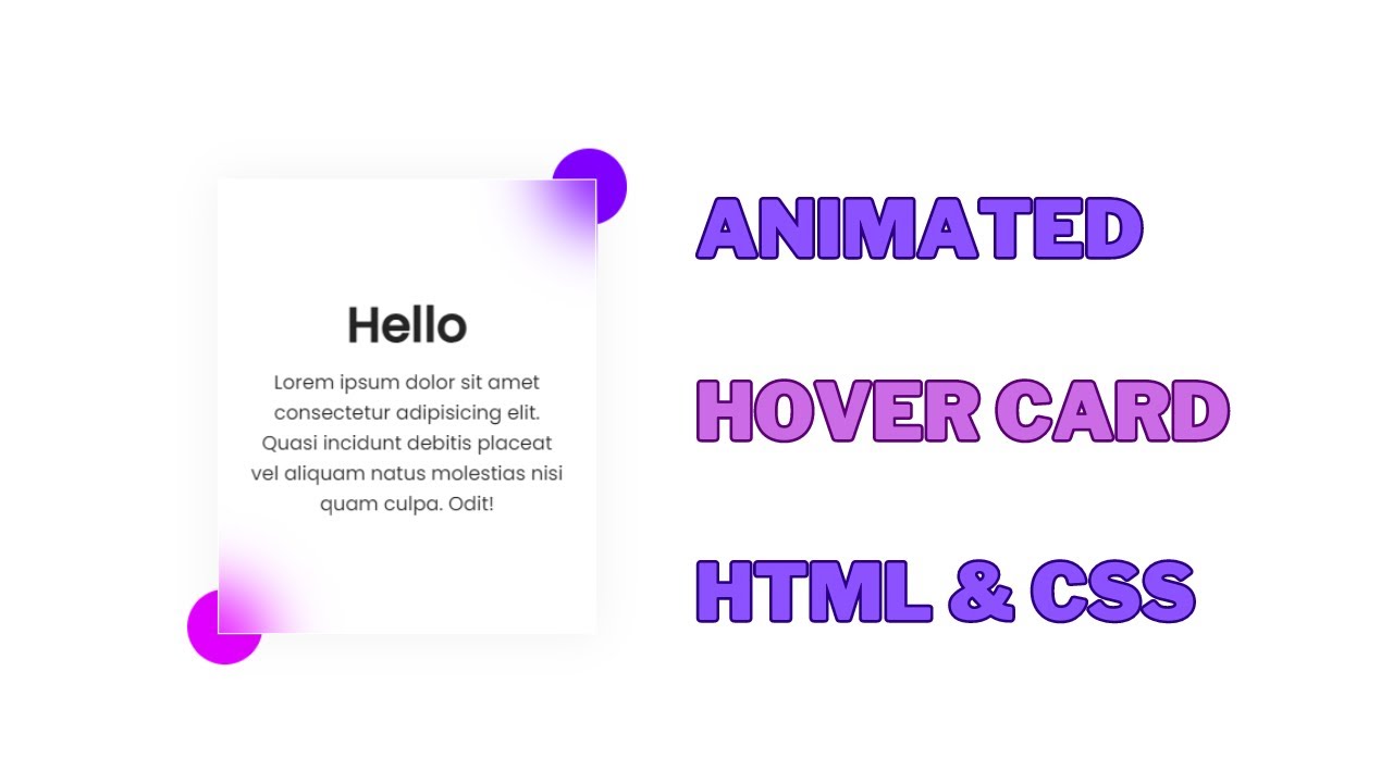 Easy Animated Card Hover Effects For Beginners Html And Css Tutorial 0303