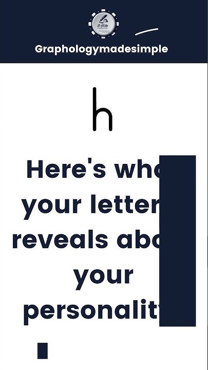 Here's what letter h reveals about your personality! | Graphology ...