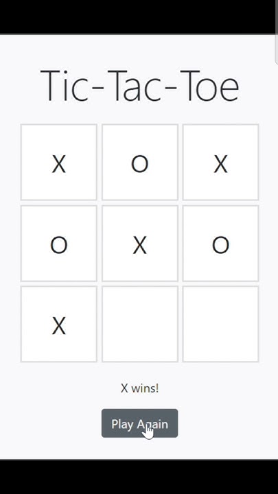 Tic-Tac-Toe game using html css bootstrap and javascript - YouTube