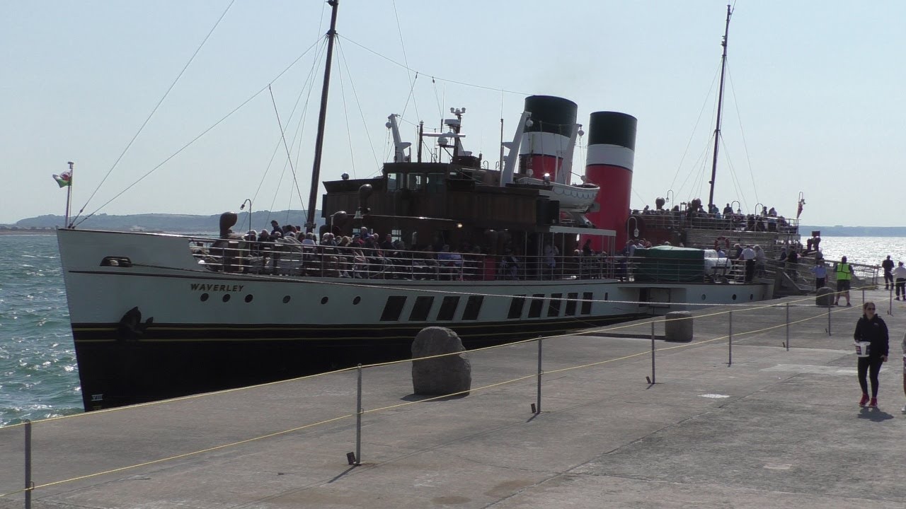 Paddle steamer Waverley at Porthcawl June 8th 2023 - YouTube