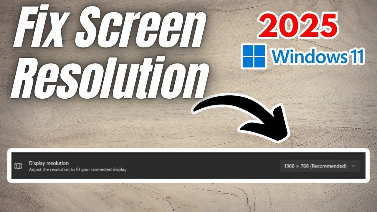 How to Fix Windows Screen Resolution | 2025 Full Guide - YouTube