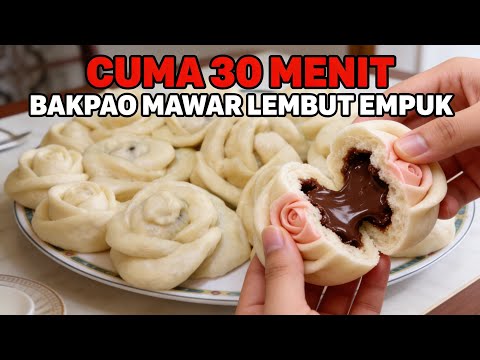 BAKPAO MAWAR LEMBUT CUMA 30 MENIT BIKINNYA