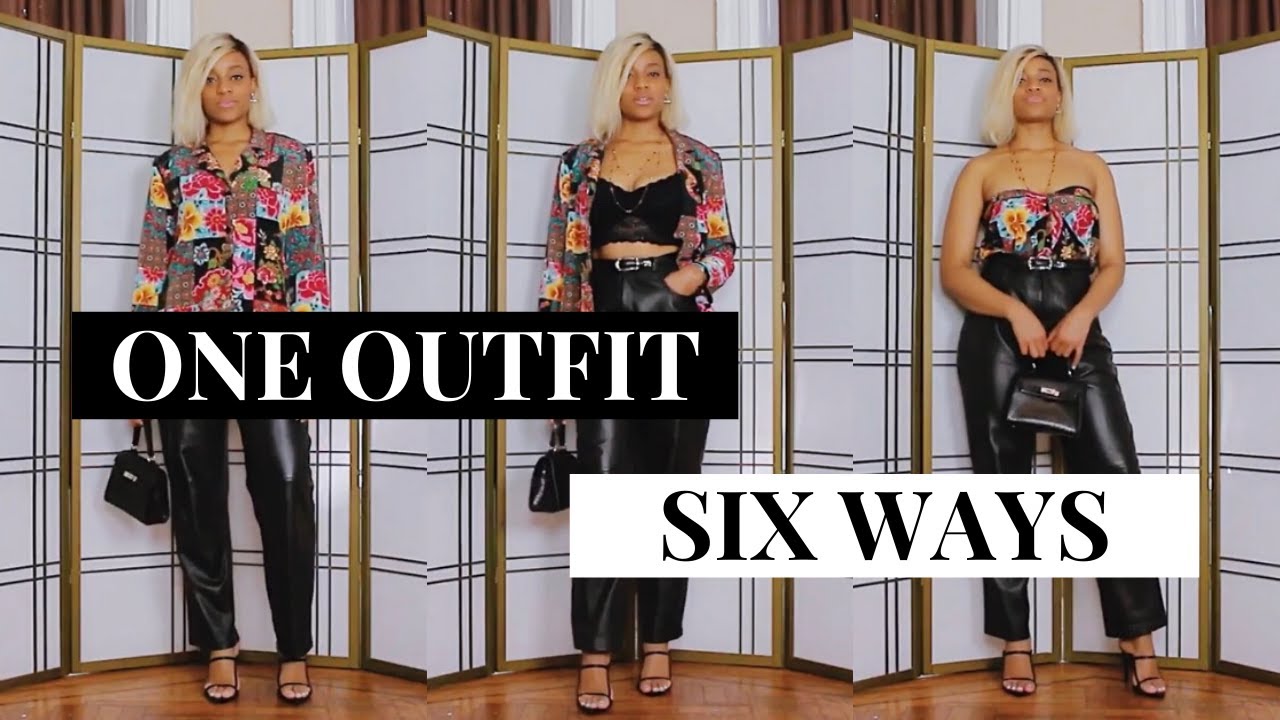 HOW TO: 6 WAYS TO STYLE ONE OUTFIT| SHIRT AND PANTS | MINIMALISM - YouTube