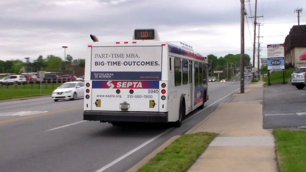 SEPTA BUS: NEW FLYER D40LF 5940 ON ROUTE: 110 - YouTube