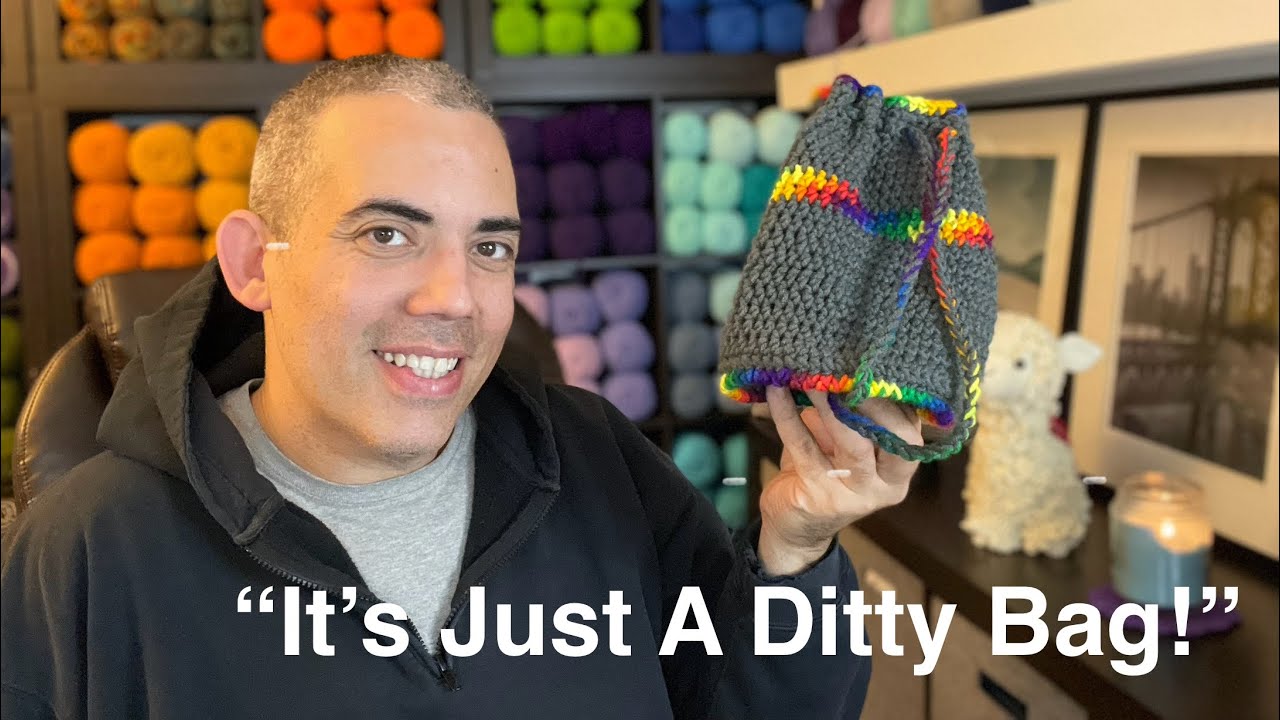 TUTORIAL: “ITS JUST A DITTY BAG!” (Right hand Crochet) - YouTube