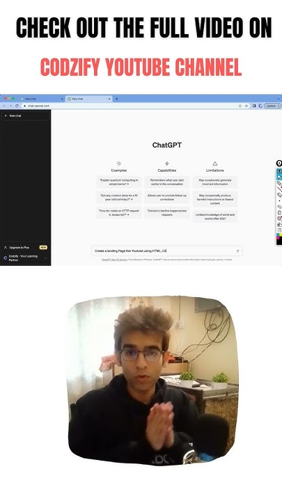 Surprised Chatgpt Generated This Website For Me In Mins Chatgpt Rocks Codzify Youtube
