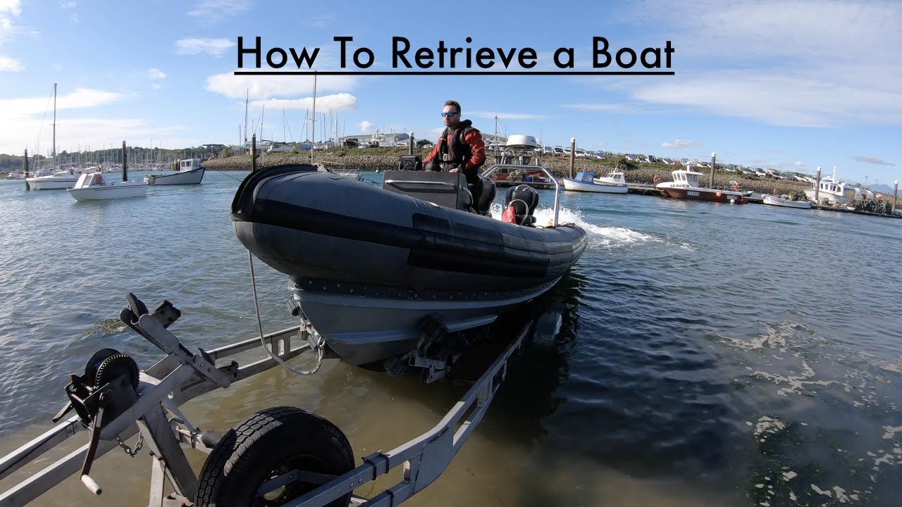 How to Retrieve a boat back on the Trailer on a Slipway - YouTube