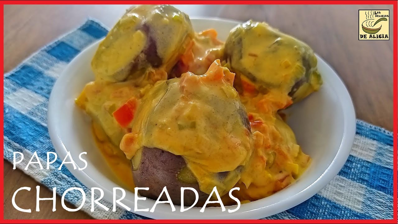 PAPAS CHORREADAS CON QUESO - YouTube