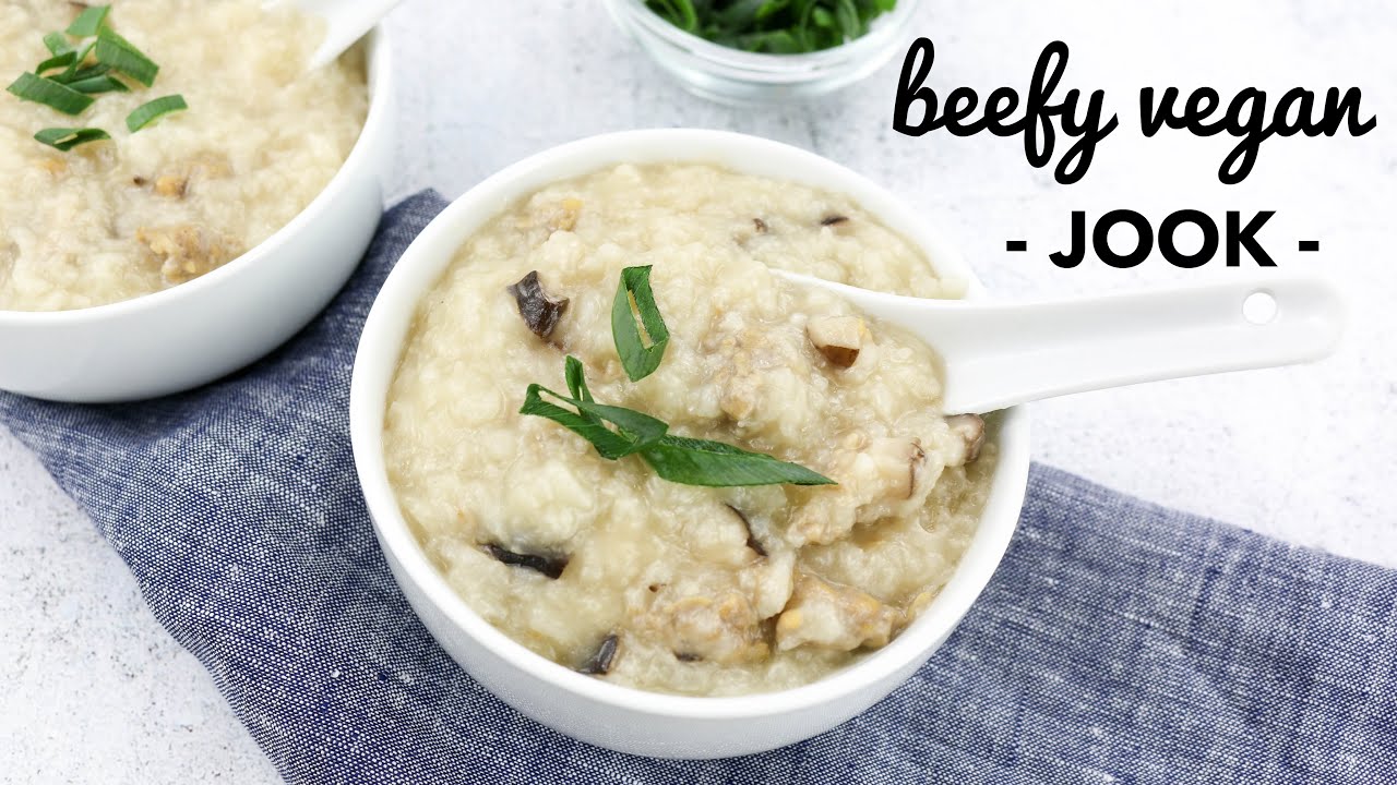 Instant Pot Authentic Chinese Beefy Mushroom Jook/Congee - Vegan ...