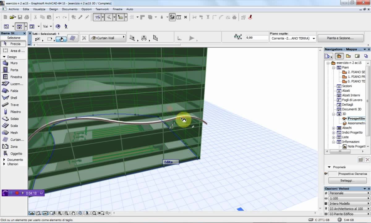 Archicad 15 tutorial SHELL coperture - YouTube