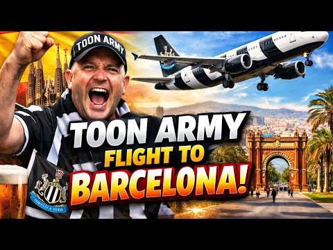 ONBOARD Newcastle United’s Chartered Flight To Barcelona!! Travel Vlog