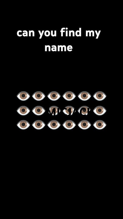 can you find my name? - YouTube
