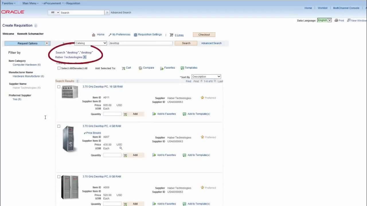 PeopleSoft eProcurement 9 2 - YouTube