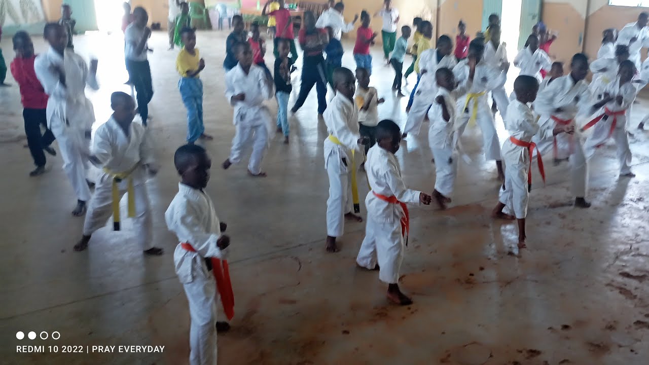 MUKUSHO karate Kenya at Othaya catholic parish hall - YouTube