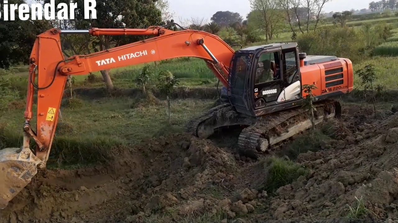 poclain X IS 220 L C -M | जेसीबी की खुदाई - YouTube