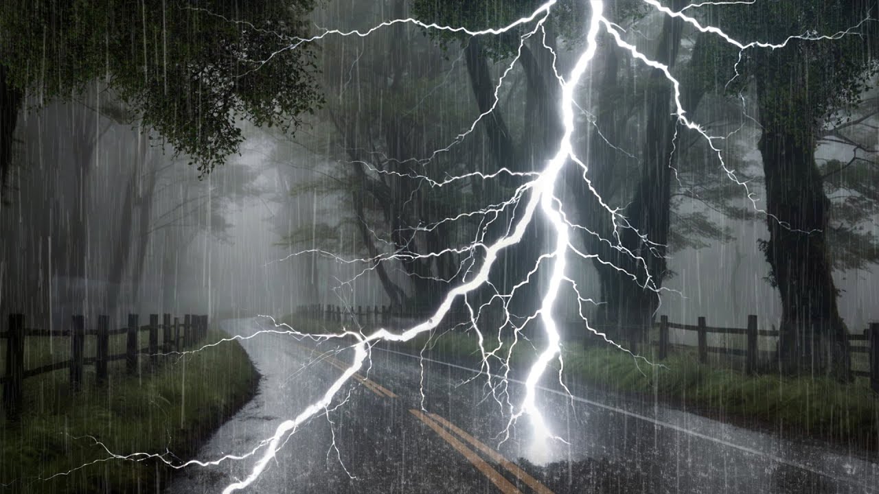 Sleep Instantly in 5 Minutes with Heavy Rain, Lightning, Strong Wind ...