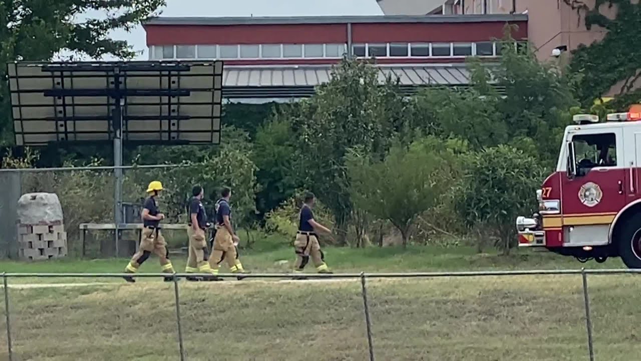 Shed on fire at Small Middle School - YouTube