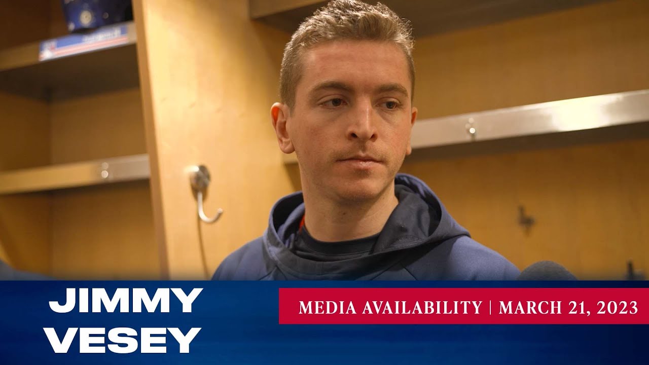 New York Rangers: Jimmy Vesey Postgame Media Availability | Mar. 21 ...