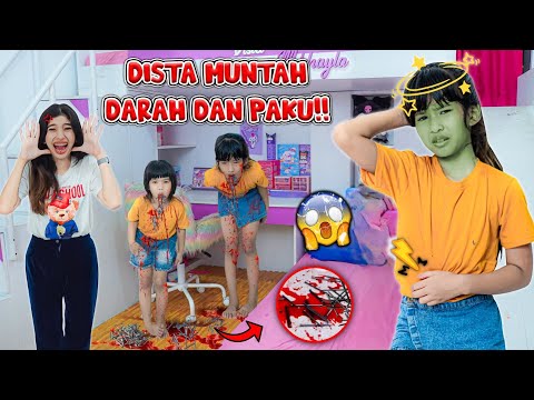 DISTA MUNTAH DARAH SAMPE ADA PAKUNYA😱!! MAMI SAMPE HISTERIS😩 #trending #viralvideo