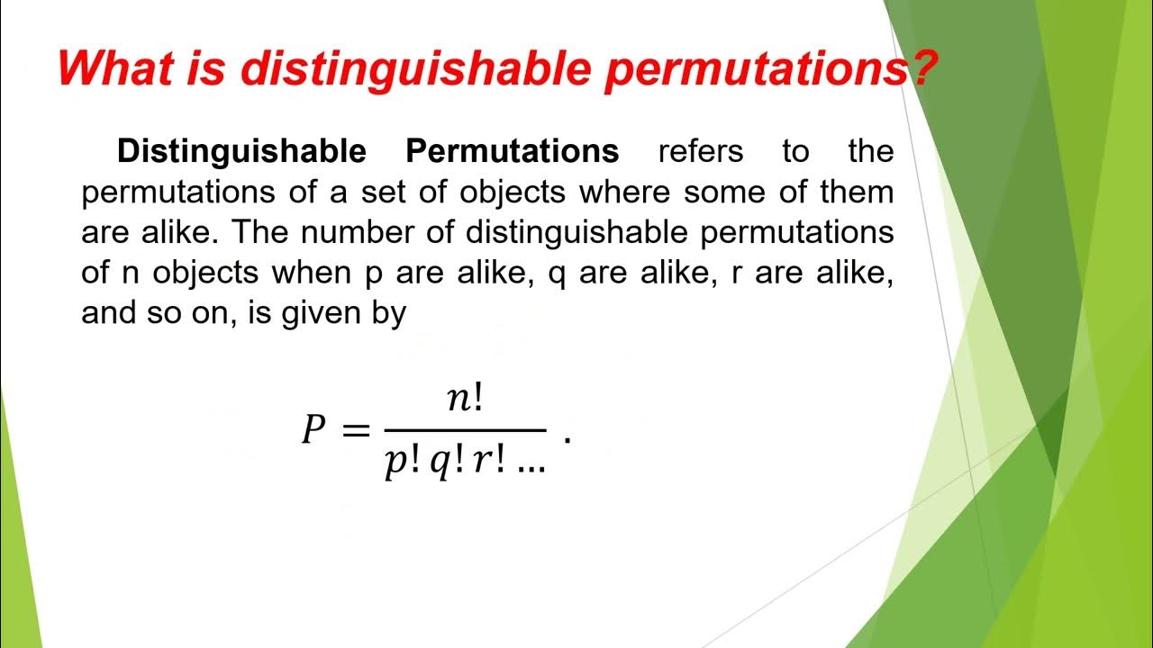 GRADE 10 MATH LESSON solves Distinguishable and Circular Permutations ...