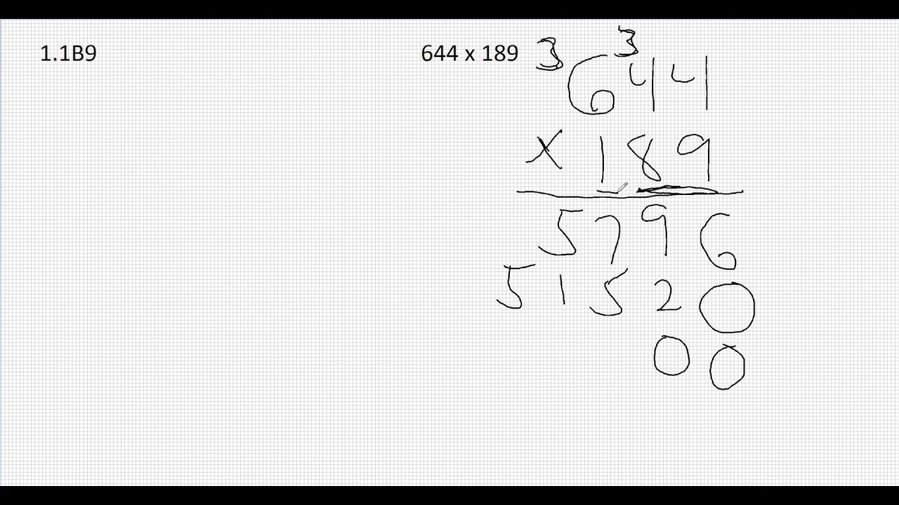 1 1B9 Multiplying Whole Numbers YouTube 1 1B9 Multiplying Whole Numbers YouTube