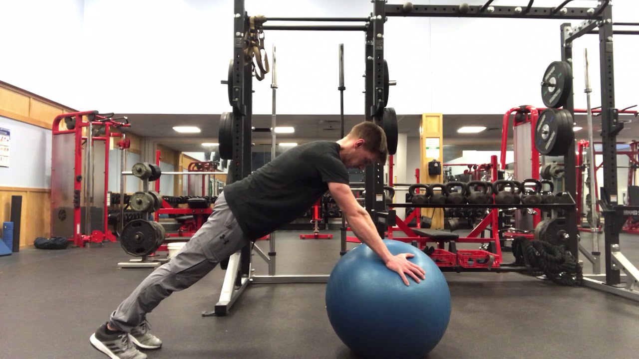 Stabilityball Rollout- Plank - YouTube