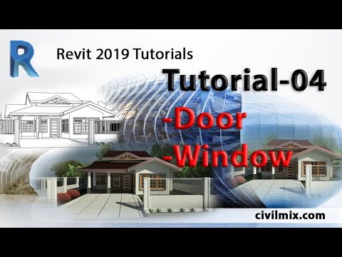 Revit Beginner Tutorial - 04- How to insert Doors and Windows - YouTube