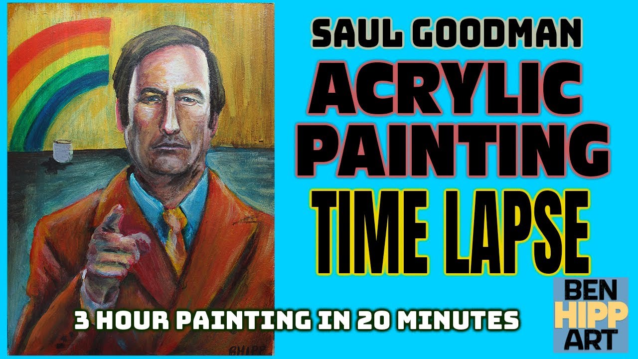 Saul Goodman Acrylic Painting Time Lapse - Better Call Saul Fan Art ...