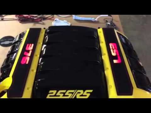 Custom lighted Camaro engine cover by river city creations & Lighting ...