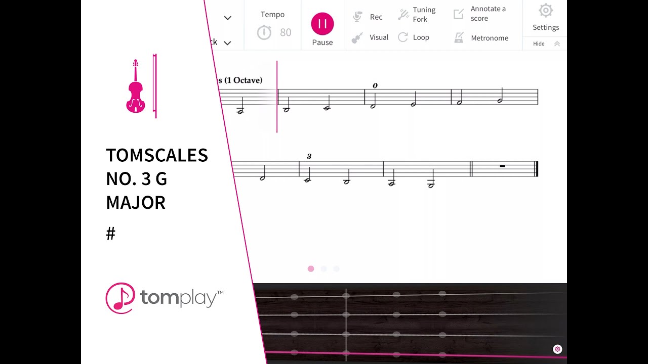 G Major Violin Scale (Sheet Music and Backing Tracks) 🎻 - YouTube