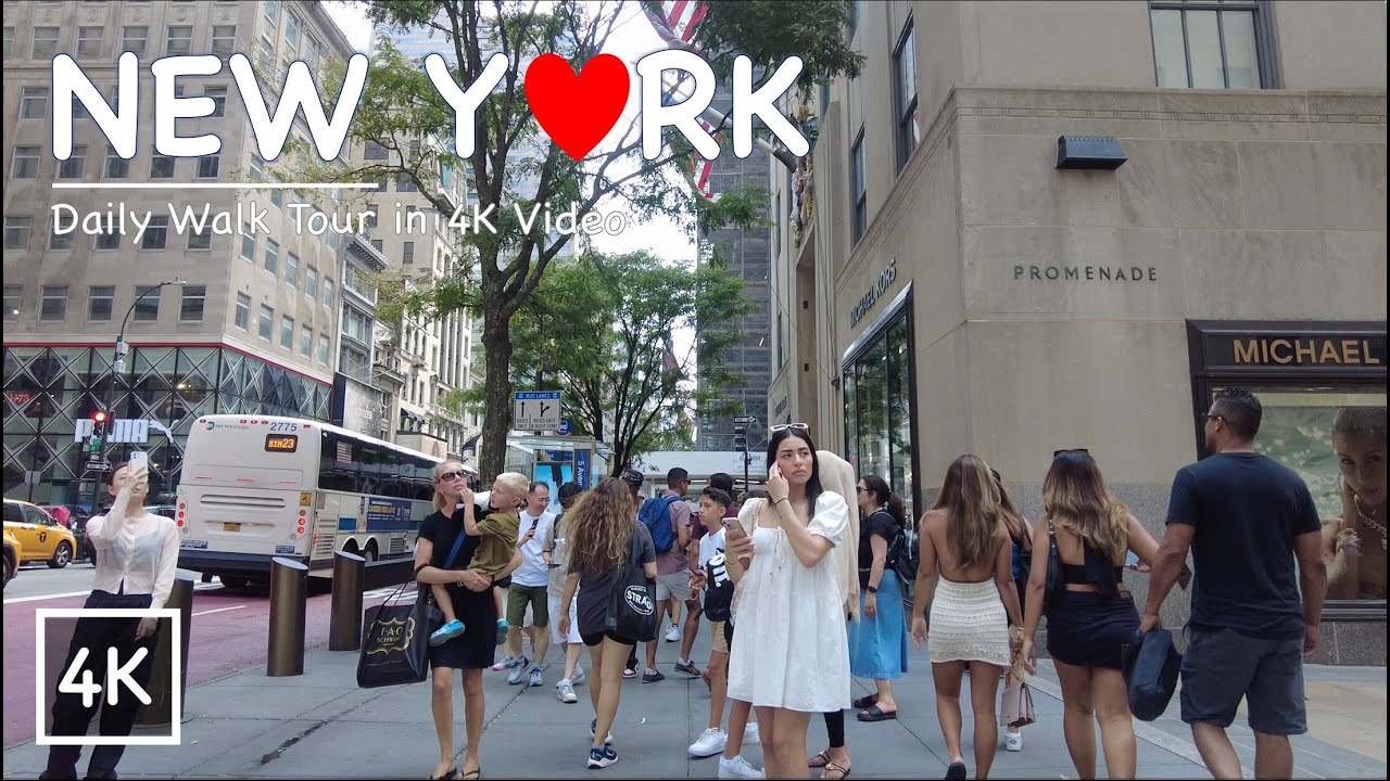 [Daily] New York City, Midtown Manhattan Summer City Walk Tour, 5th ...