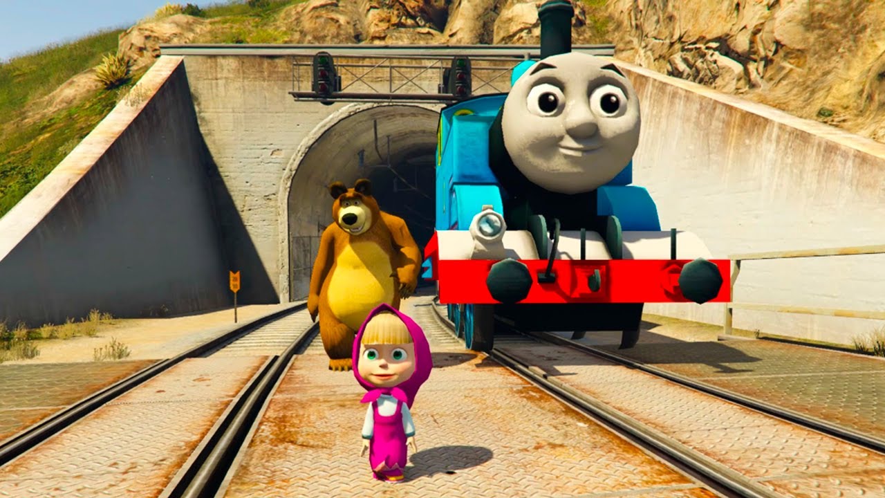 Masha y el Oso - Día con Thomas el Tren (Capítulo 9) Dibujos Animados ...
