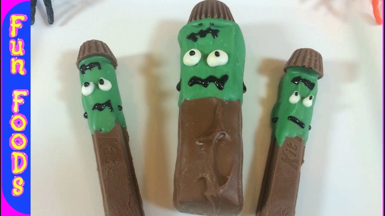 How to Make Frankenstein Candy Bars - Halloween Treats - YouTube