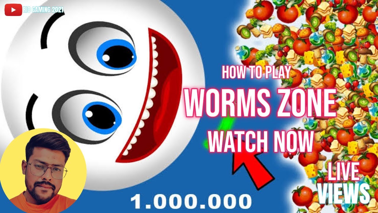 Worms Zone.io Game play Youtuber Live streaming of RIO Gaming - YouTube