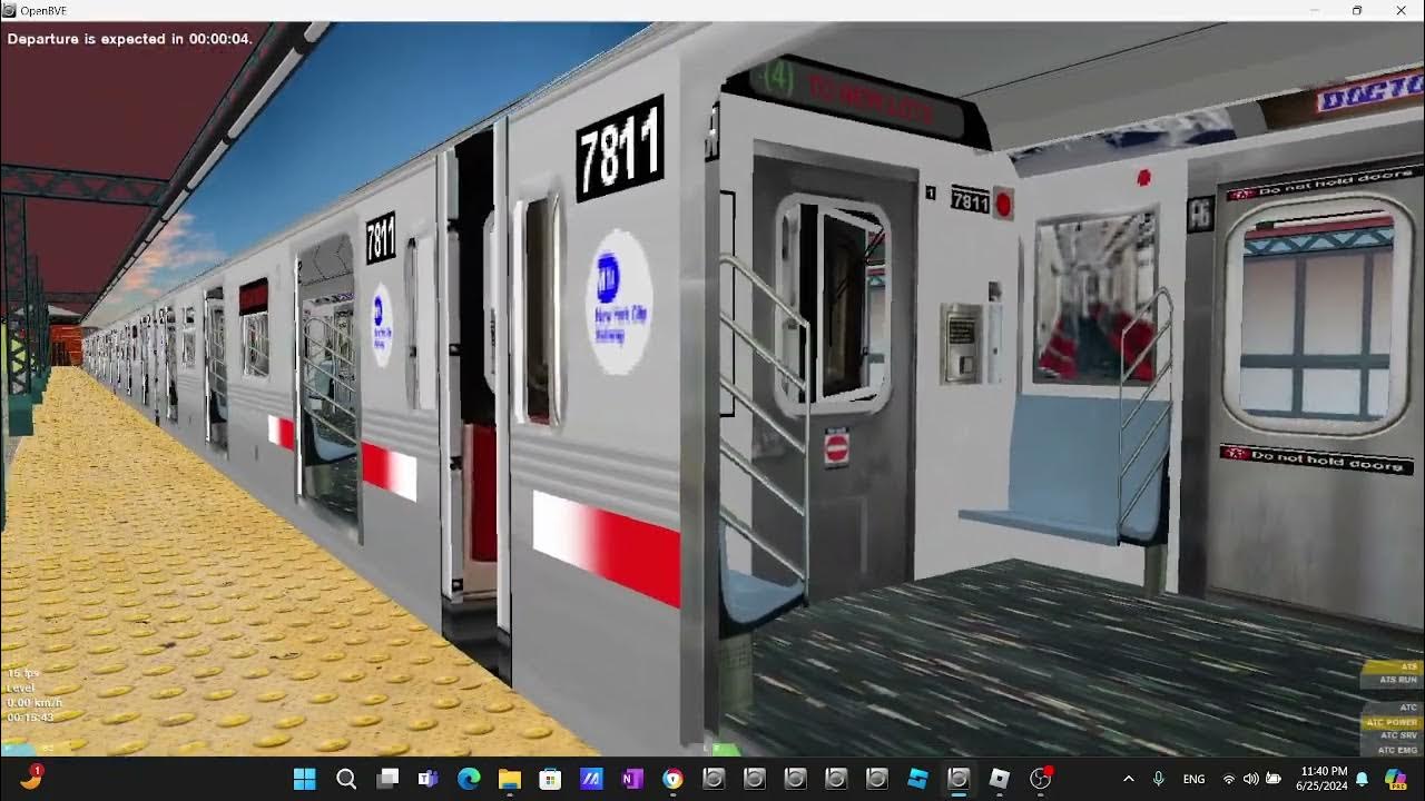 Openbve Old 2011 R142A 4 Train Arriving & Departing at 167th Street - YouTube