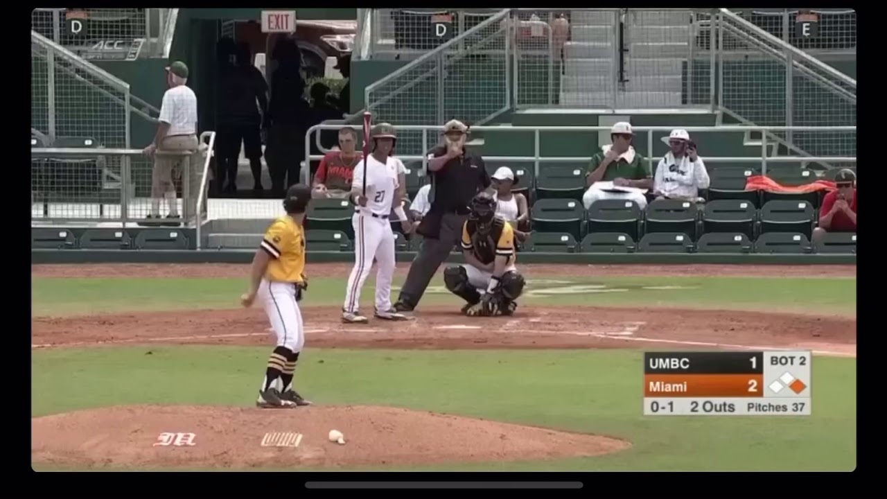 Anthony Vilar 1st Career HR 2019 Season as a U of Miami Hurricane - YouTube